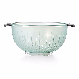 OXO Good Grips 9-Piece Nesting Bowl & Colander Set, Sea Glass