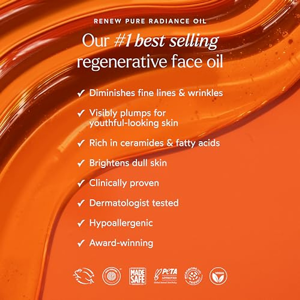 True Botanicals Renew Pure Radiance Oil | All Skin Types | Anti-Aging Face Oil w/Algae Extract | Treats Fine Lines & Wrinkles | Dermatologist Tested, All Natural, Vegan | 1 fl oz | 30 ml