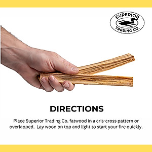 Fatwood Fire Starter Sticks 10 lb - All Natural & Organic for Fire Pit, Pizza Oven, Solo Stove - Easy Start Kindling for Wood Stoves & Camping. Start a Fire with just 2 Sticks