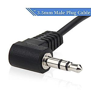 3.5mm to Bare Wire Stereo, 2 Pack 3ft Right Angle 1/8" 3 Pole TRS Male Connector to Open End, Audio Cable for Speaker and Headphone Cable Repair