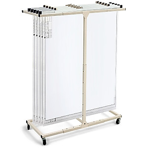 Tatuo Mobile Blueprint Holder Vertical Heavy Duty Blueprint Storage Width Height Adjustable Poster Display Rack Map Organizer Rack Mobile Plan Center File Organizer Stand for Home Office