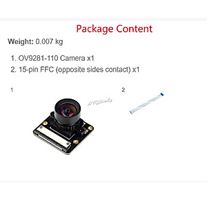 OV9281-110 1MP Mono Camera Supports Raspberry Pi 4B /3B+ /3A+ /Zero/Zero 2 W and CM3/3+/4 with Global Shutter More Clear Imaging @XYGStudy
