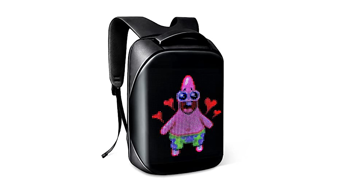 Tesinll Programmable LED Backpack with Full Color Screen