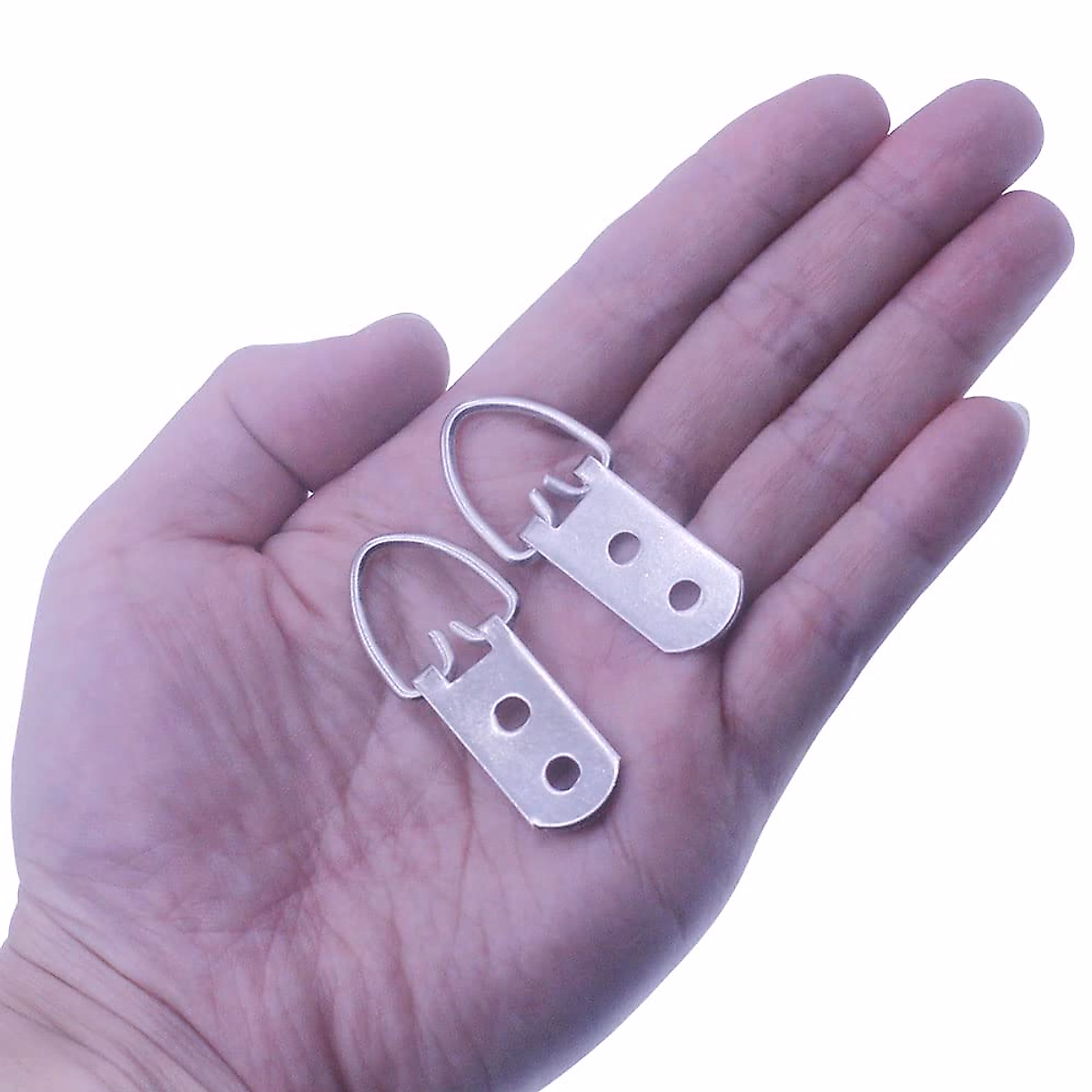 Heavy Duty D-Ring Picture Hangers with Screws, 30 Pcs Large Wide D Ring Picture Hanging Hardware, 2 Holes Picture Hooks for Mirror, Clock, Decoration, Paintings, Artwork Picture Frame