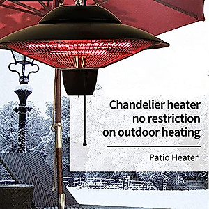 NaoSIn-Ni Outdoor Electric Patio Heater,1500W Infrared Hanging Ceiling Space Heaters, 3 Power Levels, IP55 Waterproof, for Indoor Restaurant Garden