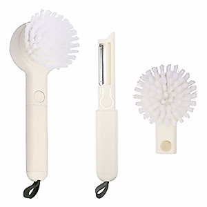 DEFUTAY 2 in 1 Fruit and Vegetable Scrubber with Peeler,Kitchen Cleaning Brush Set for Fruits,Apples,Potatoes, Carrots,Veggie