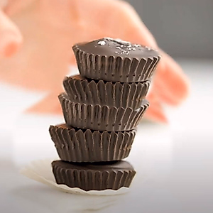 Palksky Chocolate Almond Peanut Butter Cup Mold - (3PCS) 9 Cup Bite Size Fat Bombs Snack Baking Pan/Mini Silicone Cookie Candy Mold for Brownie, Jello, truffle