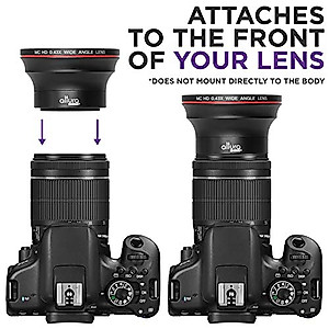 55MM 0.43x Altura Photo Professional HD Wide Angle Lens (w/Macro Portion) for Nikon D3400, D3500, D5500, D5600 with DX NIKKOR 18-55mm f/3.5-5.6G VR and Sony Alpha Cameras