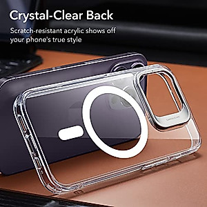 ESR for iPhone 14 Pro Case, Compatible with MagSafe, Built-in Camera Ring Stand, Military-Grade Protection, Magnetic Phone Case for iPhone 14 Pro, Classic Kickstand Case (HaloLock), Clear