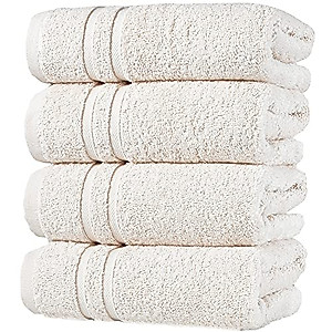 Hammam Linen Bath Sheet Towels 6 Pieces Bundle | Includes: 2 Luxury Bath Sheet Towels, 4 Hand Towels | Quality, Soft Towel Set | Sea Salt
