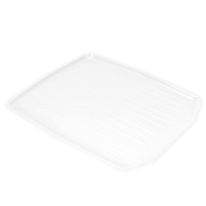 Kitchen Details Countertop Draining Tray | Dimensions: 18"x 15"x 1"| Designed for Stand Alone Dish Racks | Durable | Prevents Water Build Up | White