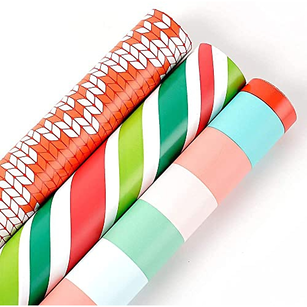 Wrapping Paper Roll - 3 Different Design for Birthday, Holiday, Wedding, Baby Shower - 44.5 * 300cm/3 Rolls