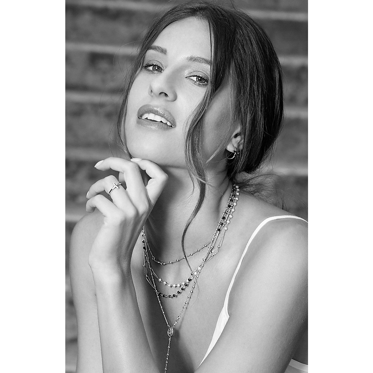 Miabella 925 Sterling Silver or 18K Gold Over Silver Sideways Cross Ring for Women Made in Italy (sterling silver, 5)