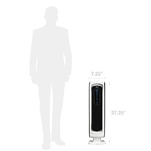Fellowes AeraMax 100 Air Purifier for Mold, Odors, Dust, Smoke, Allergens and Germs with True HEPA Filter and 4-Stage Purification - 9320301, White, Small