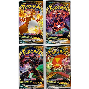 4 x Pokemon Sword & Shield 3 Darkness Ablaze Booster Packs (4 Supplied) - Pokemon TCG SwSh3