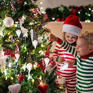 Jofan 12 Pack Christmas Ornaments Hanging Christmas Gnomes for Christmas Tree Decorations Home Christmas Decor