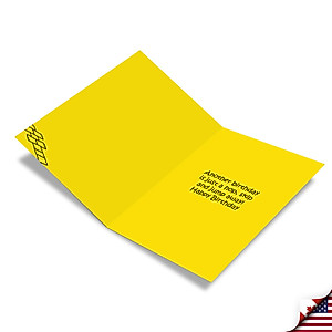 NobleWorks - 1 Funny Cartoon Card for Birthdays - Happy Bday Celebration for Grown-Ups, Humor Stationery Greeting - Chalk Outline C6393BDG