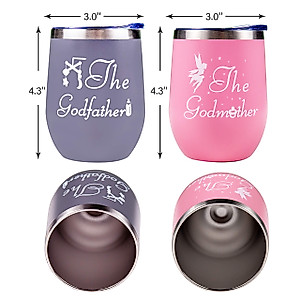 EBE EmmasbyEmma Godparents Gift, Godmother Gifts for Women, Gifts from Godchild, Gifts for Godmother, Godmother Gift, Godfather Tumbler, Godmother and Godfather Cups, Gift for Godparents