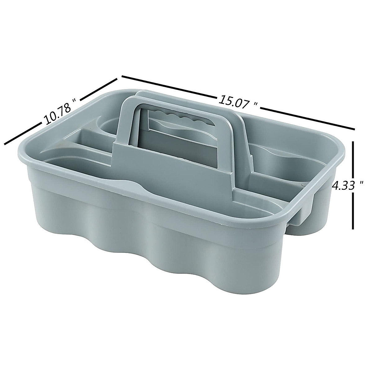 Qqbine Plastic Cleaning Tote Caddy, Plastic Caddy with Handle, 6 Pack