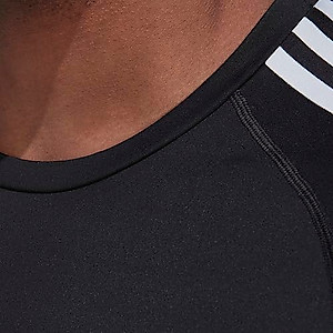 adidas Techfit 3-Stripes Training Long Sleeve Tee Men's, Black, Size 2XL