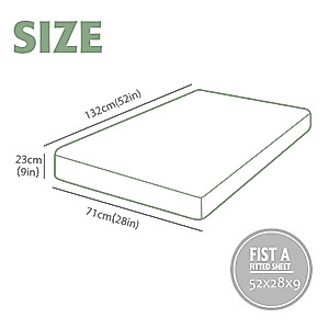 HNHUAMING Green Sage Nursing Pillow Cover, Baby Diaper Changing Pad Cover Cradle Mattress Sheets,Crib Sheet