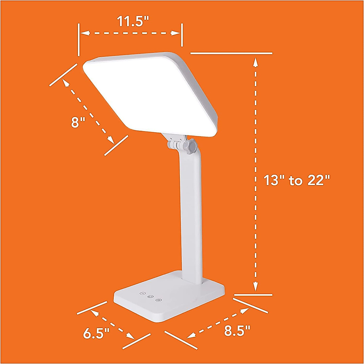 Theralite Aura Bright Light Therapy Lamp - 10,000 LUX LED Lamp - Sun Lamp Mood Light to Fight Low Energy and Sunlight Deprivation, Therapy Lamp and Sun Light Lamp