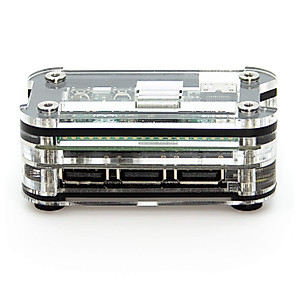 C4Labs Zebra Zero4U Case – for Raspberry Pi Zero/Zero W & Zero4u USB hub Rev 2 (Black Ice)