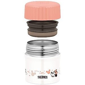 Thermos JBU-300DS BEP Vacuum Insulated Soup Jar, Disney, Beige Pink, 10.1 fl oz (300 ml)