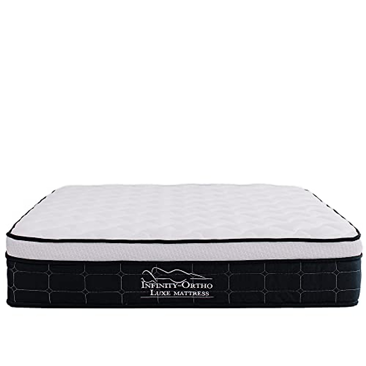 Novezza Home 12 Inch Hybrid Pillow-Top Mattress/Bed-in-a-Box/CertiPUR-US Certified Foam, King (NOVHM-P) White