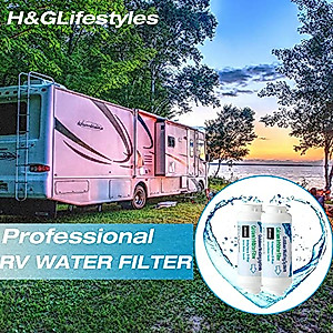 H&G lifestyles Misting System Calcium Inhibitor Filter for Patio Misters Inline Water Filter Effectively Reduce Hard Water Spots, Soften Water (Pack of 2)