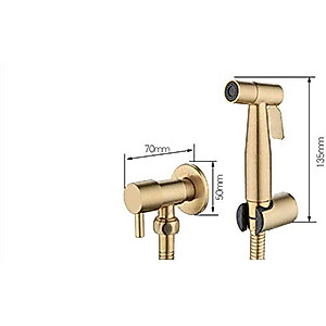 Toilet Sprayer Kit Brass Shower Sprayer Replacement Spray Compatible with Premium Cloth Diaper Sprayer - SUS304 Airbrush Bidet Toilet Set Companion