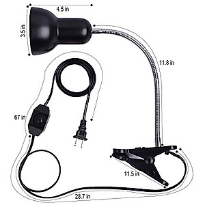 Cdipesp Reptile Heat Lamp UVA UVB Reptile Light Adjustable 50W Turtle Basking Spot Lamps for Aquatic Lizard Snake Chameleons Amphibians with 3 Bulbs