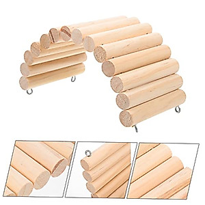 Ipetboom Toy for Mice Chews Cage Hanging Climbing Long Chinchilla Pig Ladder Suspension Multi-Function Pet Small Bridge Rat Sugar Parrot Animals Plaything Exercising Hamster Wooden Glider