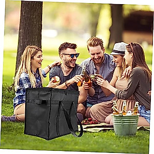 Hoement Portable Aluminum Aluminum Non-woven Fabric Black