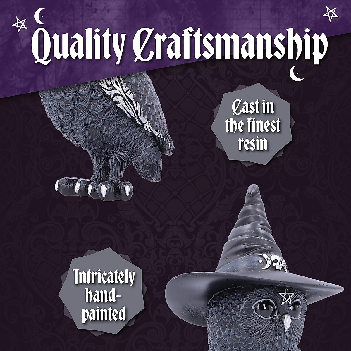 Nemesis Now Cult Cuties Adorable Occult Figurines, Bewitching Evil Spirit Creatures, Hand-Painted, Resin - Owlocen