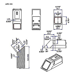 FPM11 FPM11A Green Light Optical Fingerprint Reader Sensor Module 6 Pins for Arduino Mega2560 UNO R3…