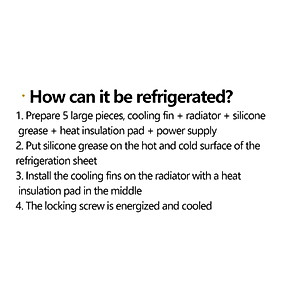 Teyleten Robot TEC1-12706 Heatsink Thermoelectric Cooler Cooling Peltier Plate Module 12V 6A 30W 40x40MM (5PCS)