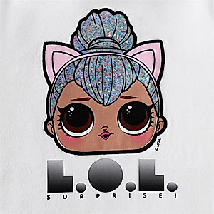 L.O.L. Surprise! Girls Longsleeve Hoodie Kids Pullover Sweatershirts for Girls Top Outfit 5-12 Years White