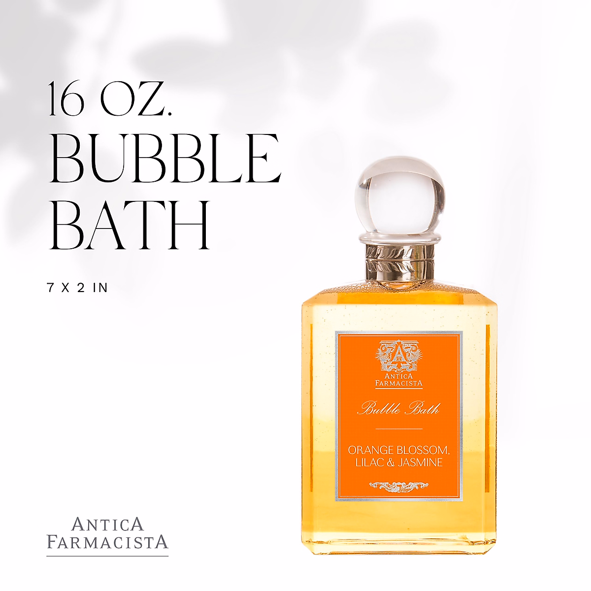 Antica Farmacista Orange Blossom Lilac & Jasmine Bubble Bath, 15.8 Fl Oz