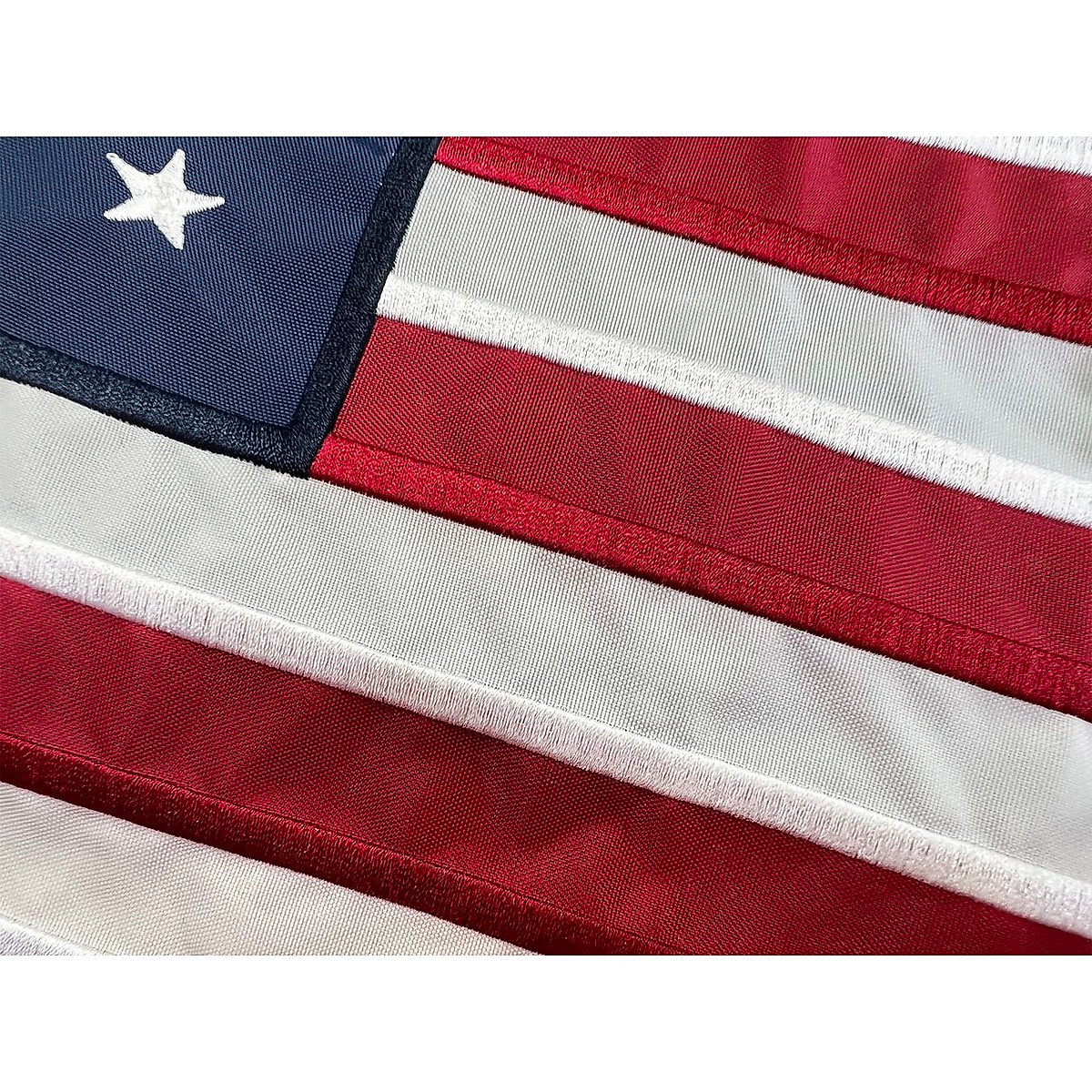 FRF FLAG American Boat Flag 12x18 Inch, Made in USA, Embroidered American Flag for ATV, 210D Nylon Golf Cart Flag, with 2 Brass Grommets
