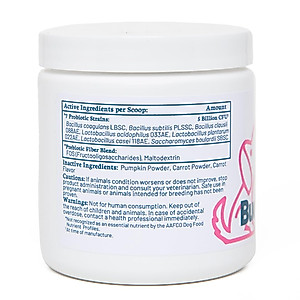 Buddy Biotics Probiotic + Prebiotic for Dogs- Gut Flora Health, Digestive and Immune Health, Diarrhea and Bowel Support – 5 Billion CFU per Scoop