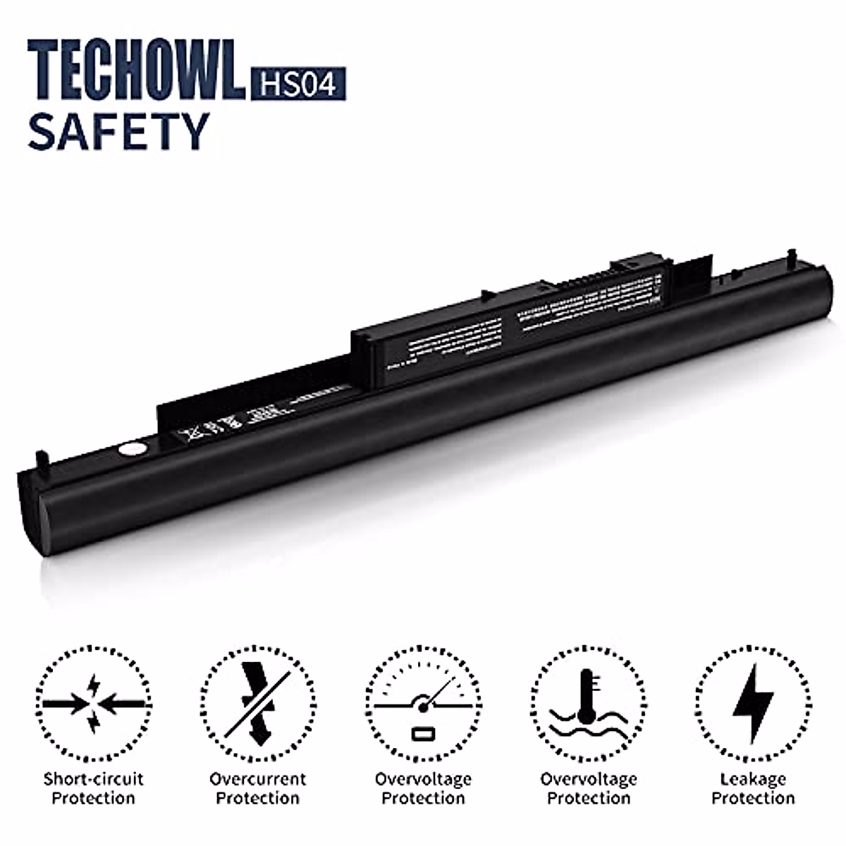807956-001 Replacement Battery For Hp Laptop Battery, TECHOWL HS03 Battery Compatible With HP Spare 807956-001 laptop battery 807957-001 HP Battery HS04 - High-Performance Spare Battery [2600mAh/38Wh]