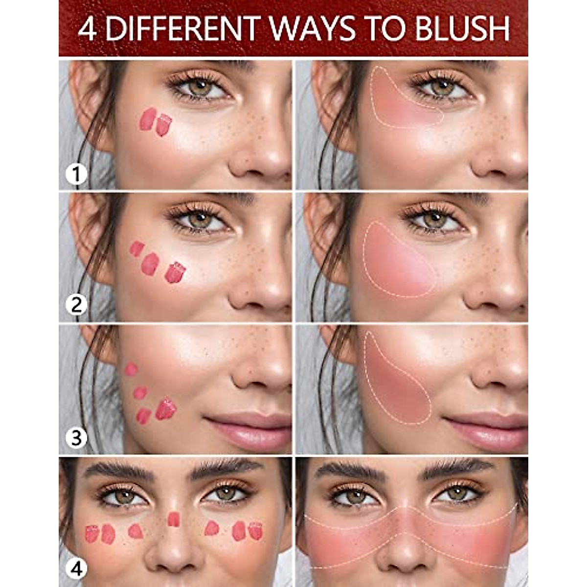 Liquid Blush, Cream Blush Makeup, Natural-Looking Matte Blush for Cheeks, Lightweight, Breathable Feel, Long-Wearing, Smudge Proof, Dewy Finish, Cruelty-free (004-Dawn)