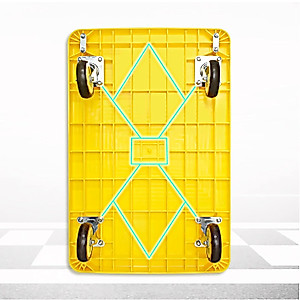 Platform Truck Portable Platform Truck Metal Handle Folding Push Cart 360 °Swivel Wheels Flat Handtruck Load 385lb /660lb Moving Dolly Cart Reliable