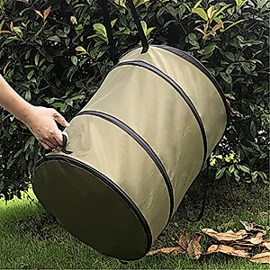 Mvude Garden Waste Bag Rubbish Refuse Sacks Portable Foldable Garbage Handles for Outdoor Garden Trash Bag Can