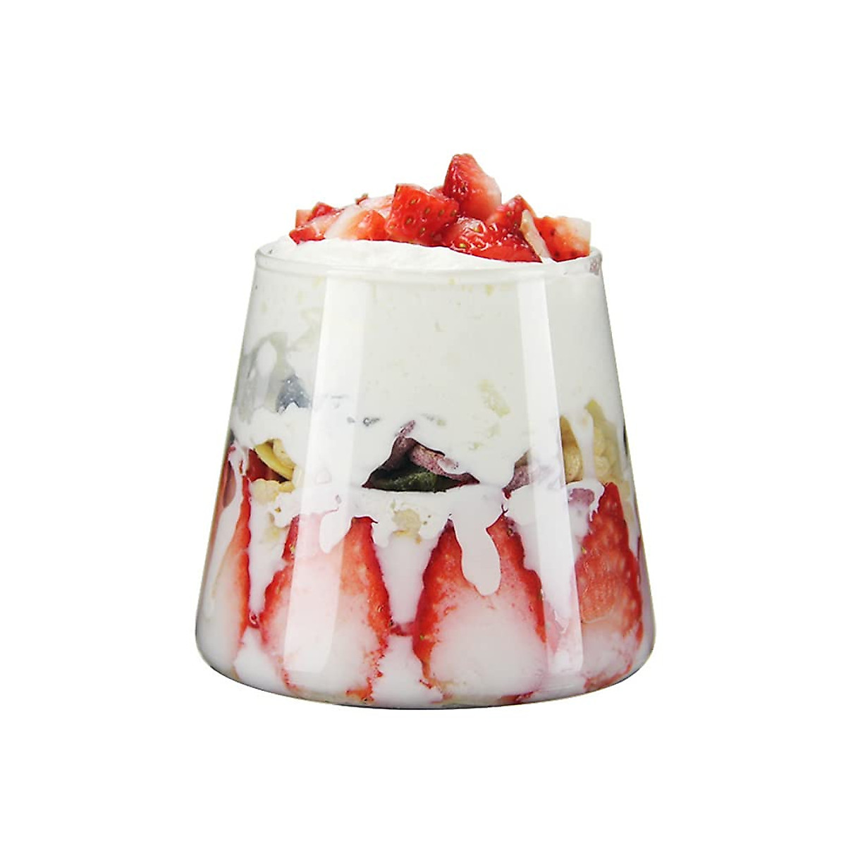 HAOZAIKEJI 9.5OZ Creative Drinking Beverage Glass, Mountain Fuji Shape Tea Coffee Glass Juice Beer Whiskey Drinking Glass Old Fashioned Insulated Glass Water Cup Hot and Cold Beverage Glass