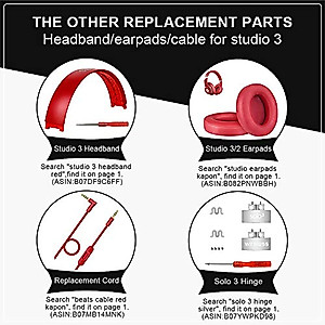 Studio 3 Replacement Parts Hinge Repair Kit Accesories Compatible with Beats by Dre Studio 3.0 Wireless Headphones (Silver)