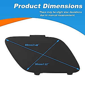 Front Bumper Tow Hook Cover Towing Eye Cap Fit for BMW E92 Coupe E93 Convertible 3-Series 328i 335i 2007 2008 2009 2010 51117187956 (White, Right Passenger Side)