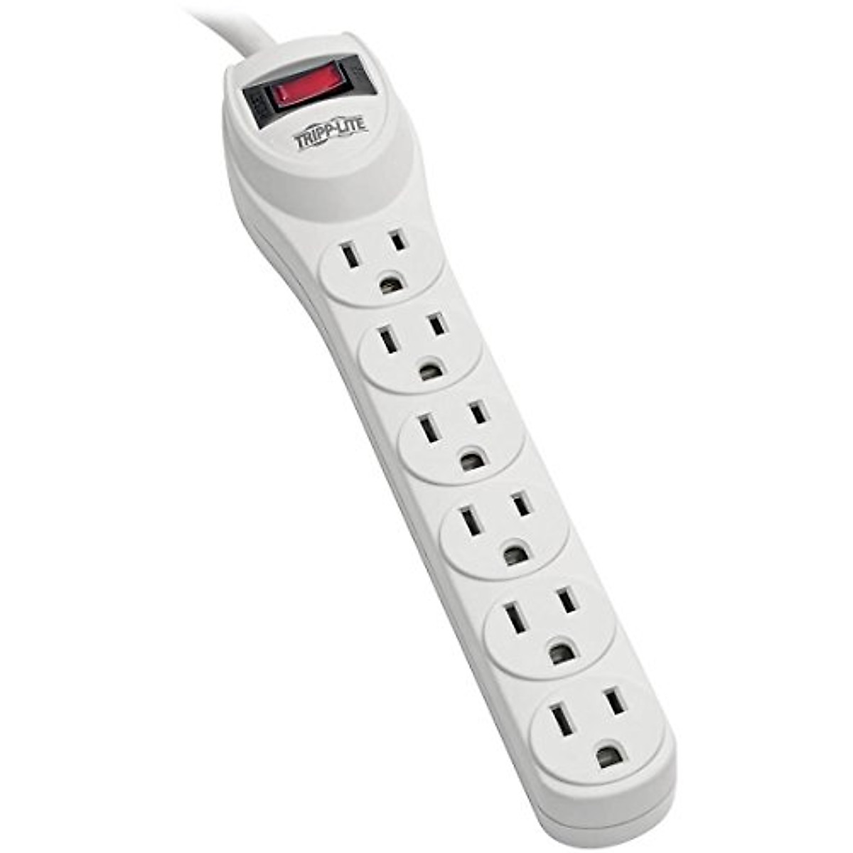 Tripp Lite TLP602 TLP602 Surge Suppressor, 6 Outlets, 2 ft Cord, 180 Joules, Light Gray