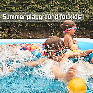 Inflatable Portable Swimming Pool Family Full Size Blow Up Kiddie Pool Play Center 120" X 72" X 22", Suitable for Kids Children and Adults Family Pools for Garden Backyard Summer Pool Party